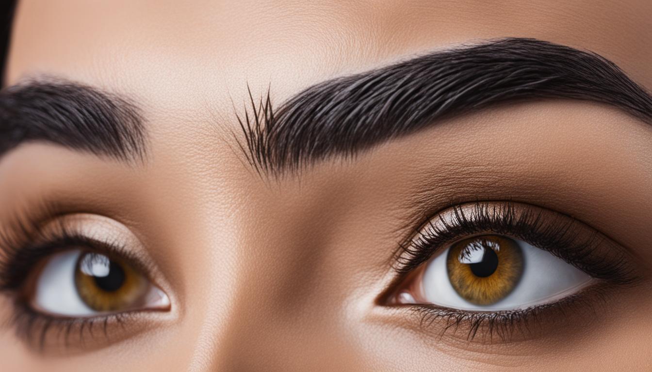 castor oil eyebrows before and after